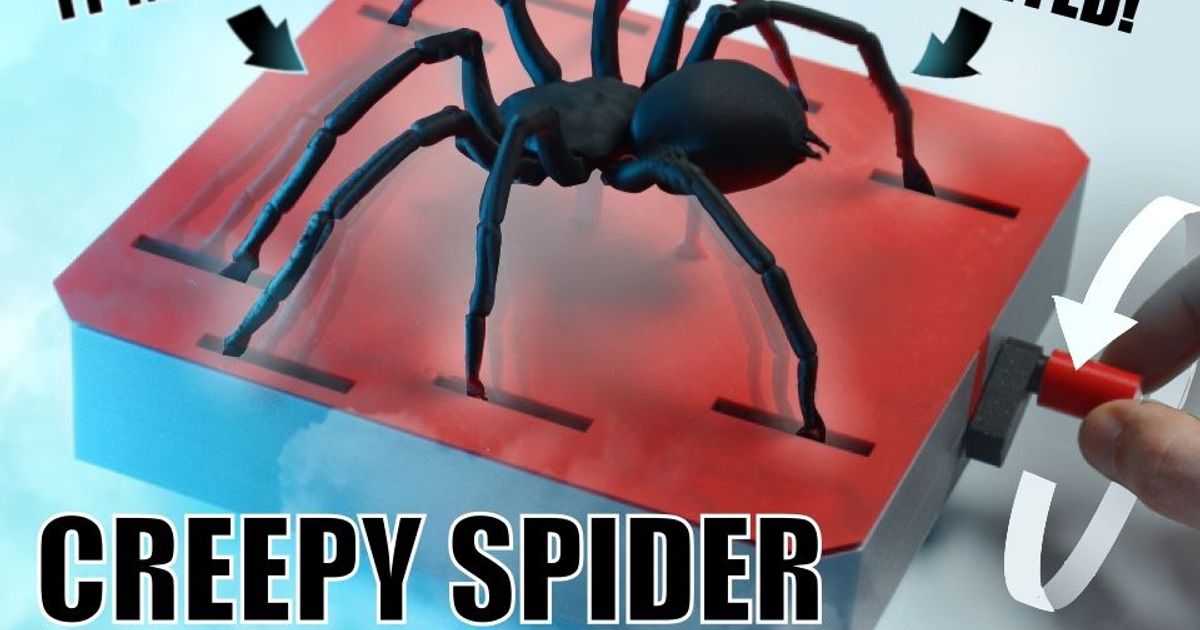 Creepy Spider Kinetic Sculpture by PrintChallenge | Download free STL ...