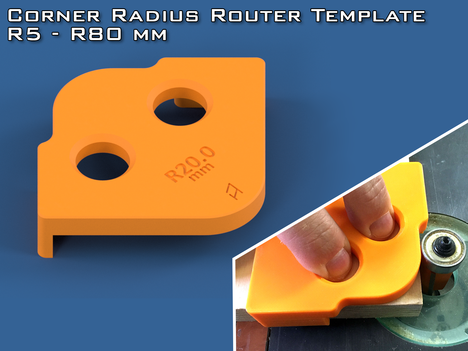 Corner Radius Router Template (5-80mm) by Filip Honzárek | Download ...