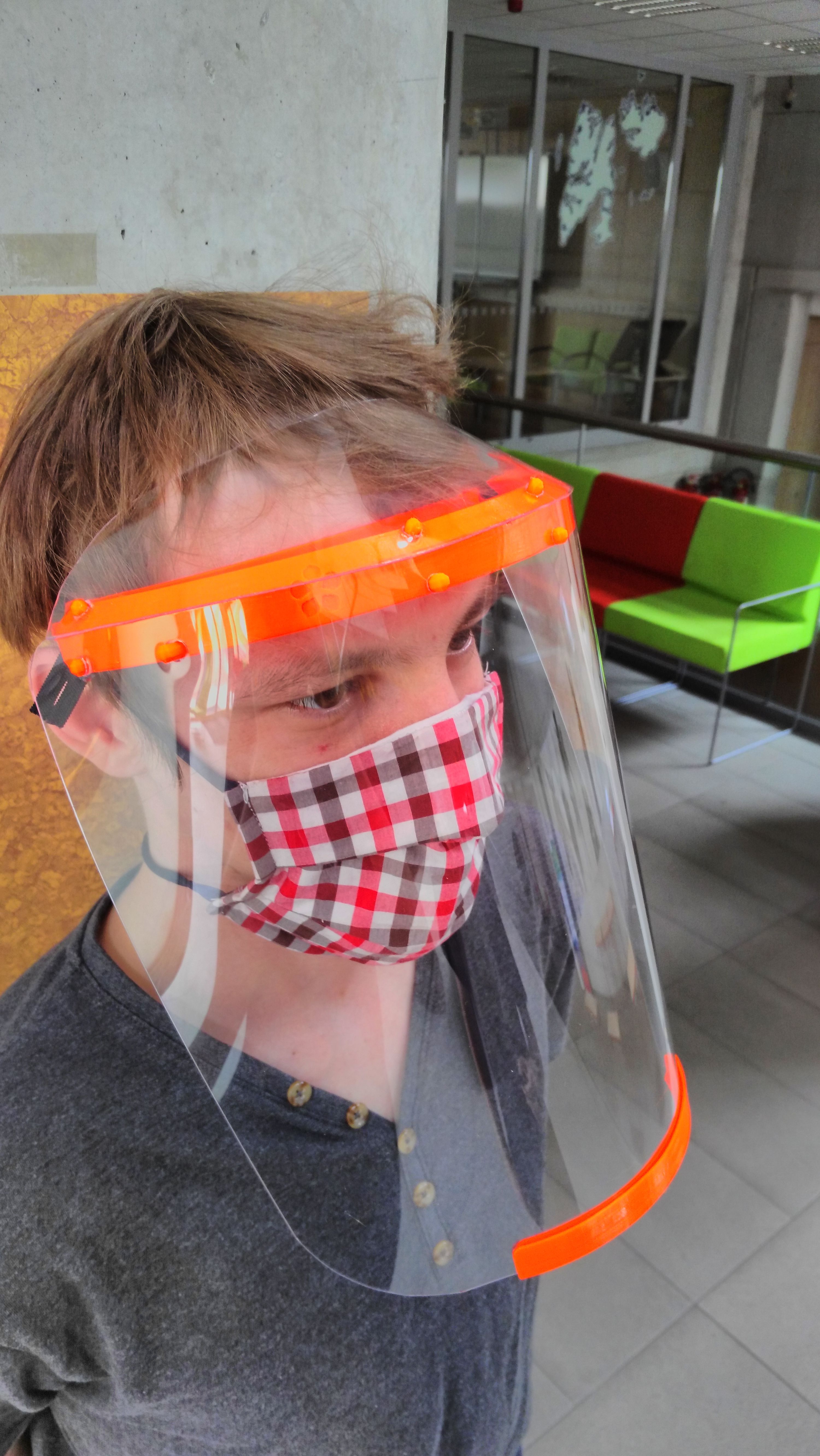 Face Shield with Top Cover by Jakub Geyer | Download free STL model ...