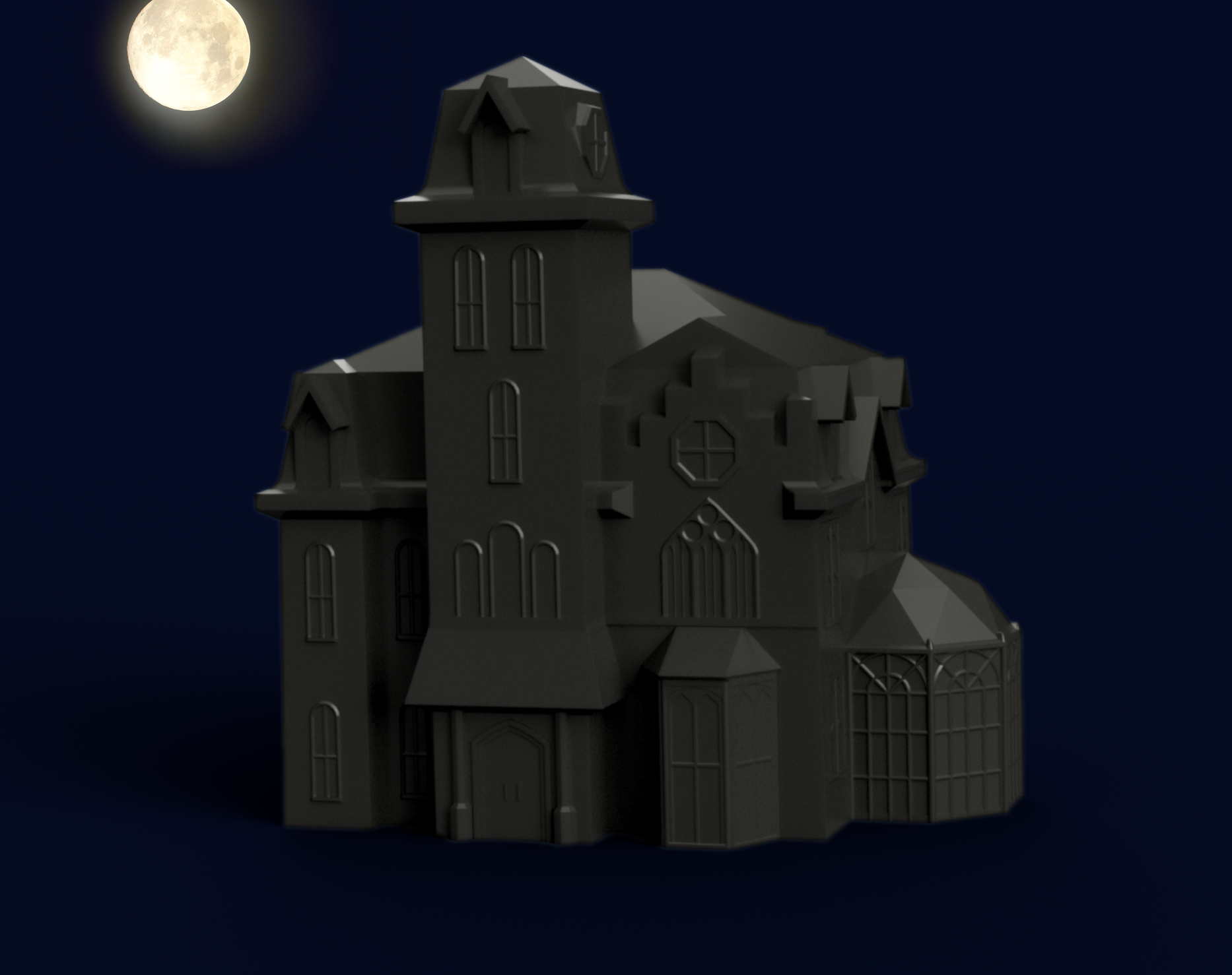 Mansion from hell - Halloween box by unipear | Download free STL model ...