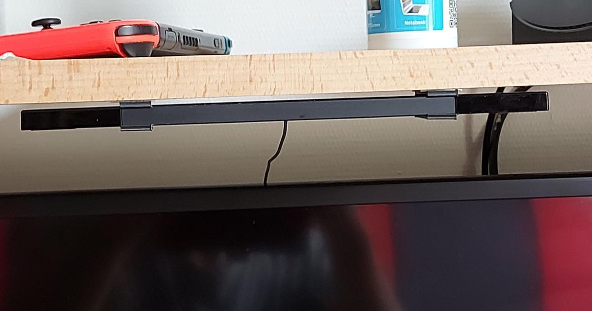 Wii sensor bar holder by Blackkou | Download free STL model ...