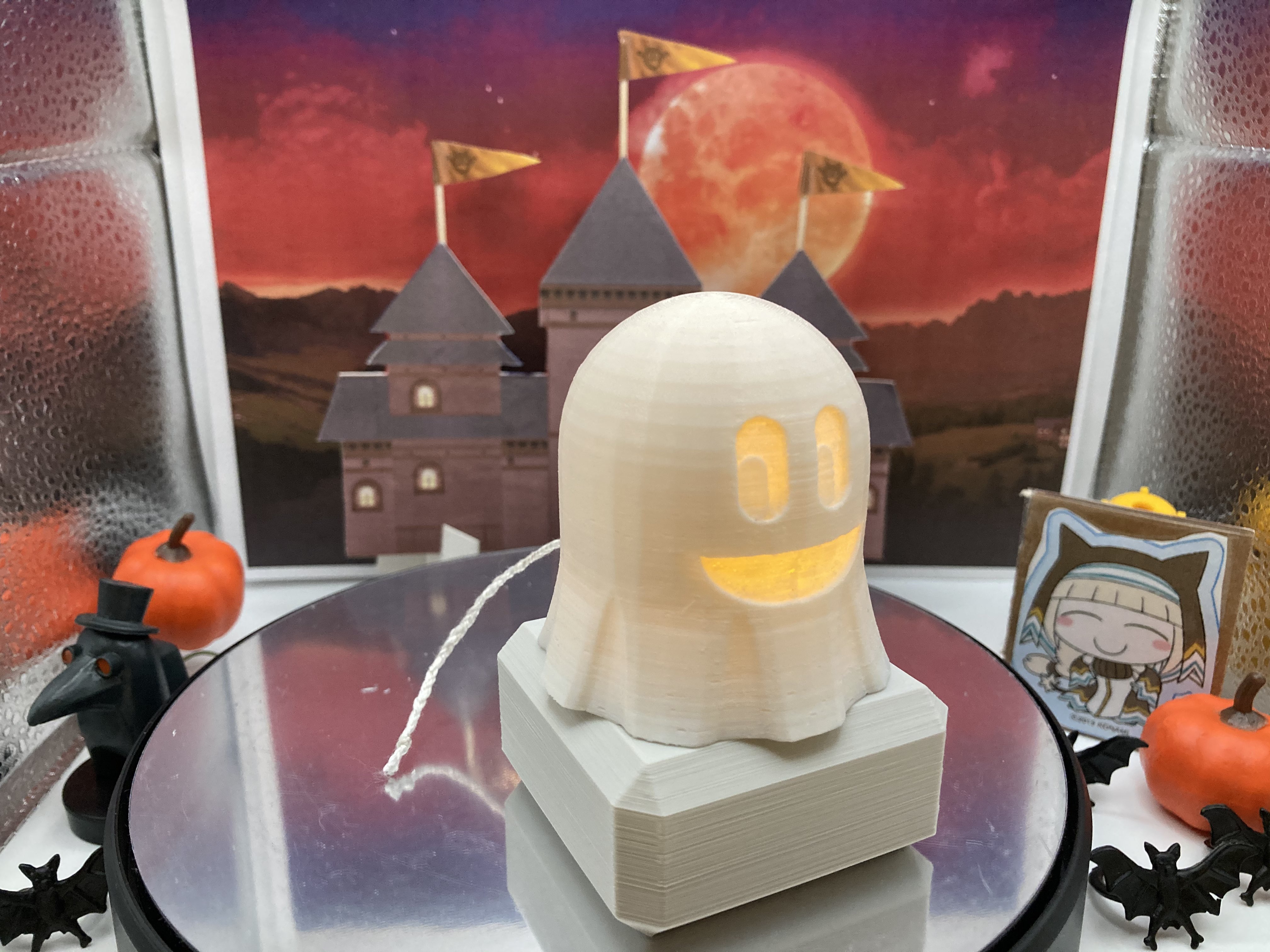 Ghost Minbo「オバピー」Spooky Lamp by Meow Box | Download free STL model ...