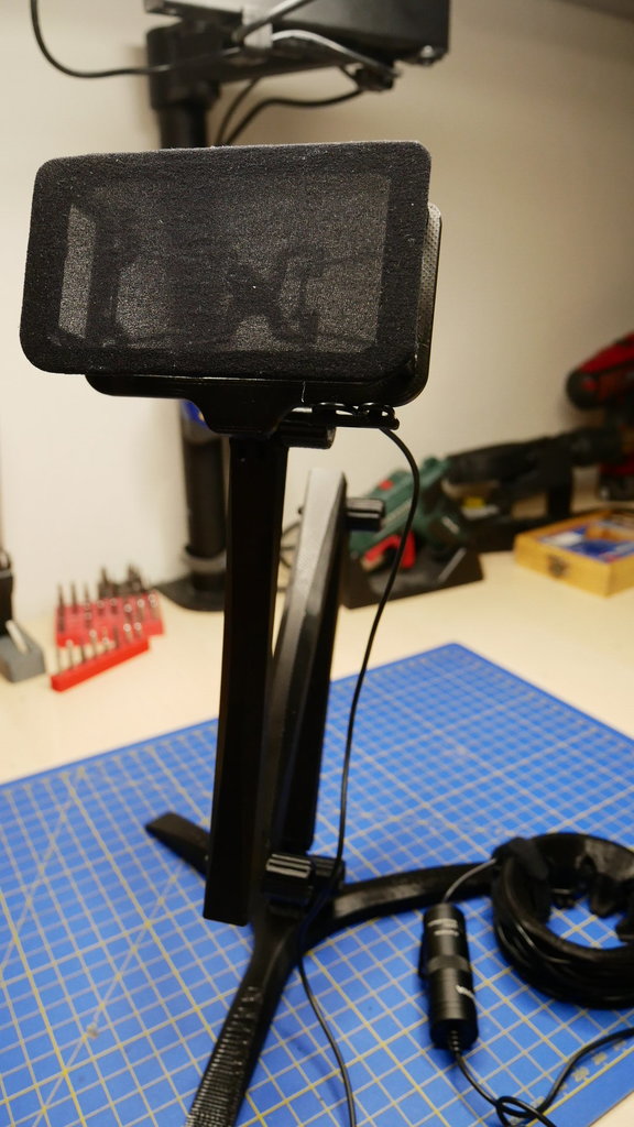 DNL Lavalier microphone shock mount with pop filter (supportless) by ...