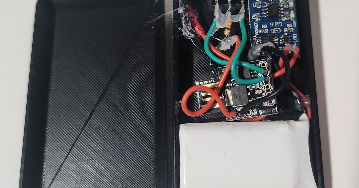 Attiny85 and Lipo battery case by BeautifulLEDs | Download free STL ...