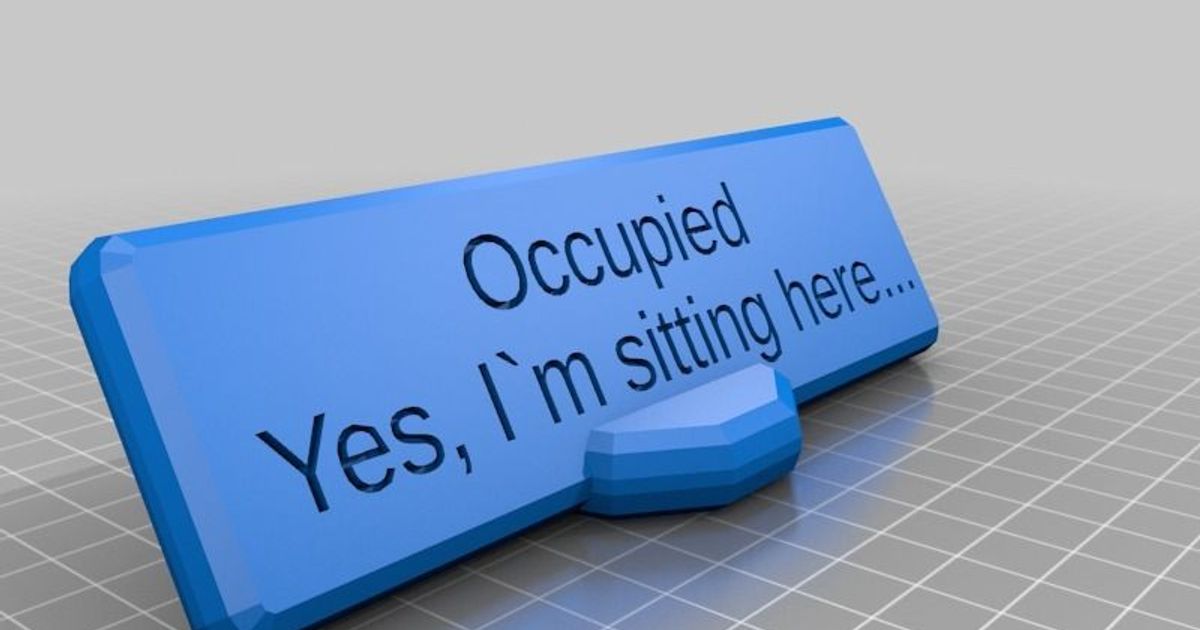 Occupied Desk Sign by JWSTdarkmatter | Download free STL model ...