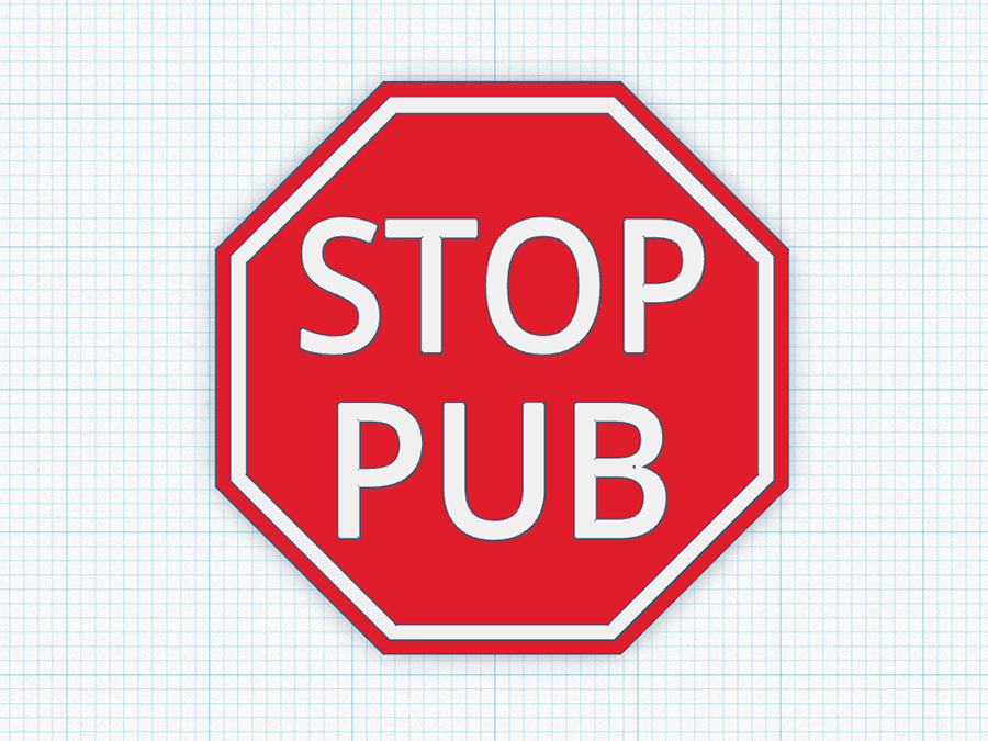 Stop PUB V2 by Alexandre SCHWENCK | Download free STL model ...