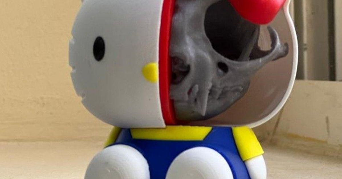 Hello Kitty Half Skeleton by Ahmad | Download free STL model ...