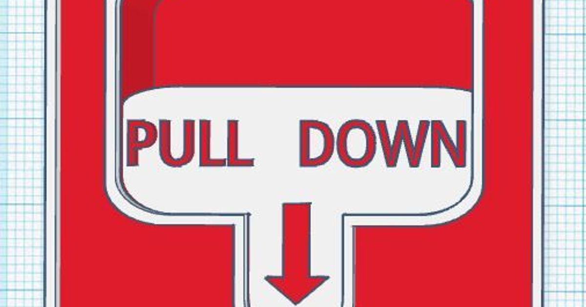 Pull In Case Of Emergency Knob/Handle by thedude386 | Download free STL ...