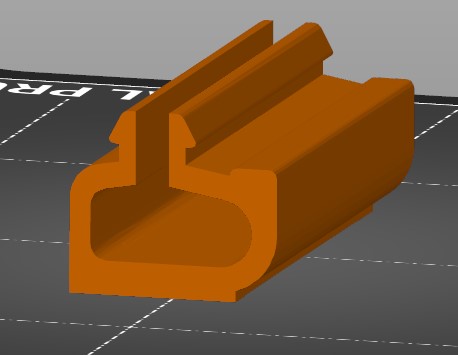 Clip for aluminum profiles by FM | Download free STL model | Printables.com