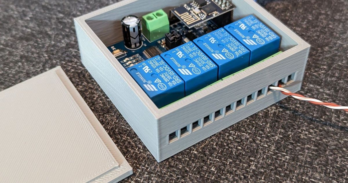 Quad Relay Enclosure by Azega | Download free STL model | Printables.com