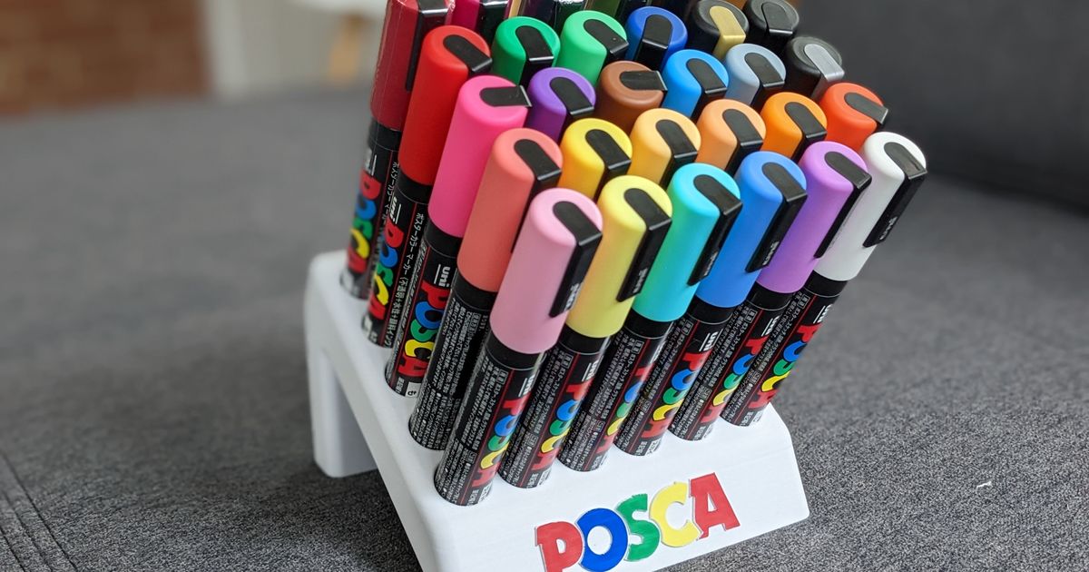 UNI POSCA Paint Marker Stand by Zdre | Download free STL model ...