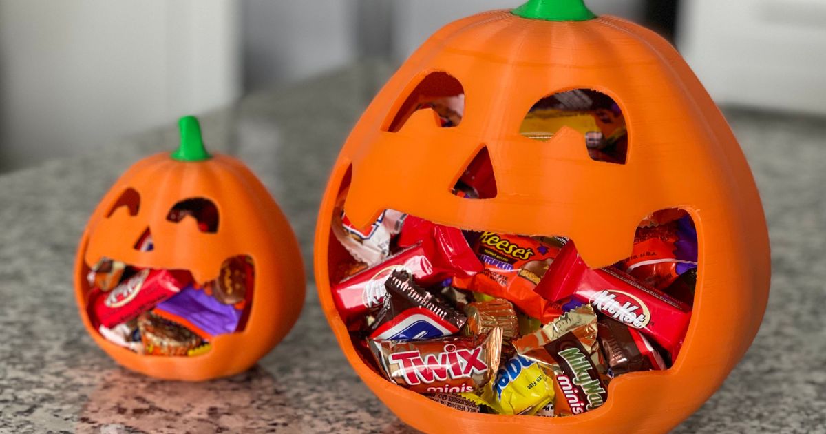 Halloween Pumpkin Candy Bowl by MB Designs | Download free STL model ...
