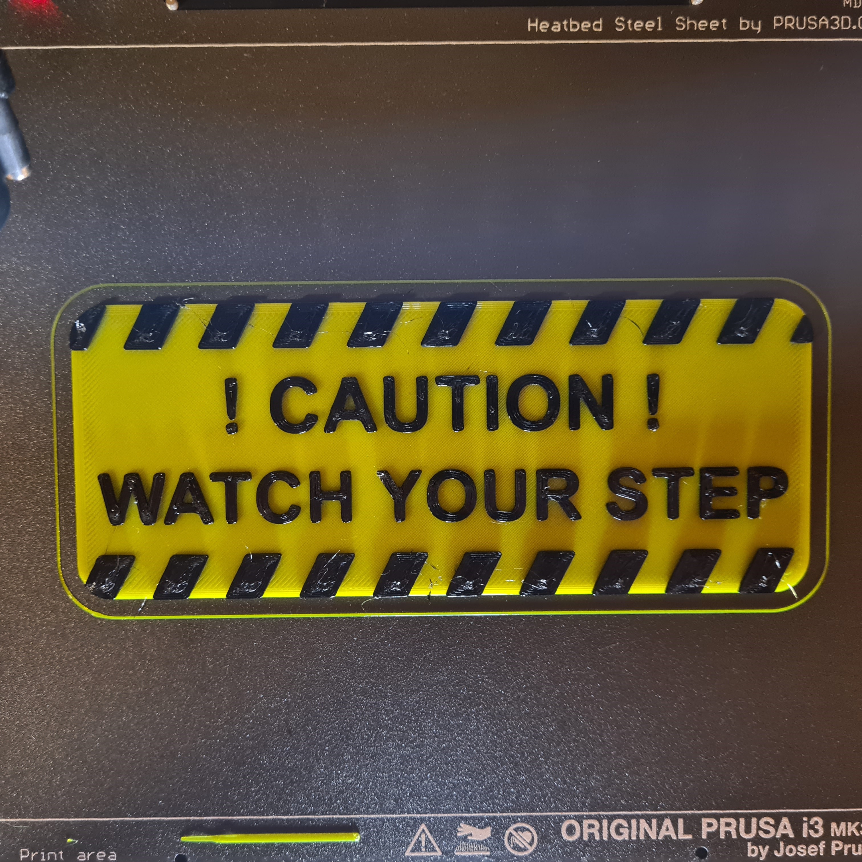 Watch Your Step Sign by Flotschi | Download free STL model | Printables.com