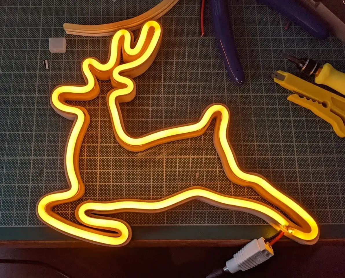 Reindeer LED Rope Light Decoration by bgoodwin | Download free STL ...