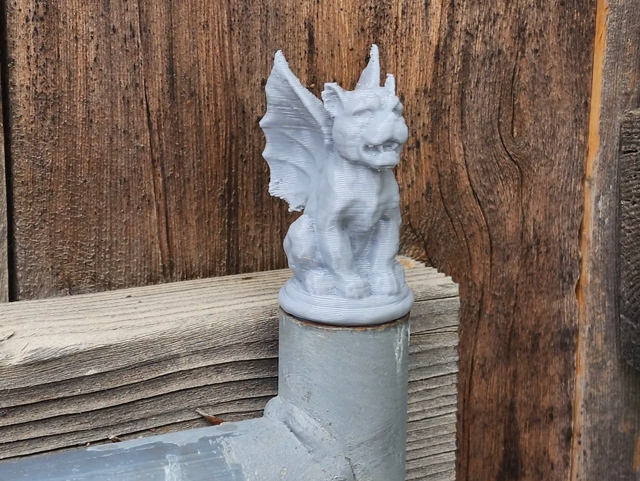 Gargoyle Fence Post Topper by LittleDangerous | Download free STL model ...