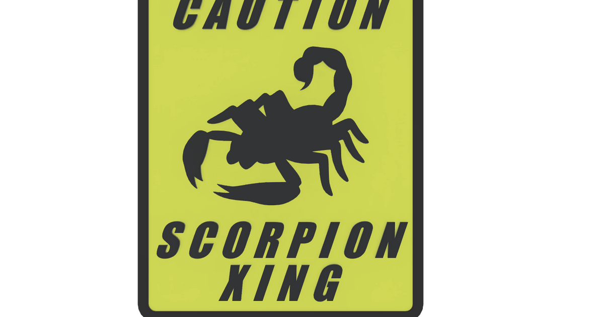 Scorpion Xing Sign by Howler117 | Download free STL model | Printables.com