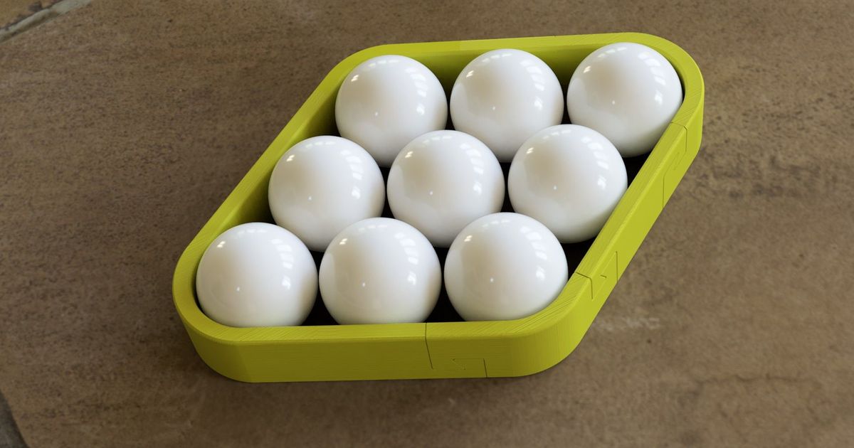 9-Ball Billiards Rack, 47mm by kap42 | Download free STL model ...