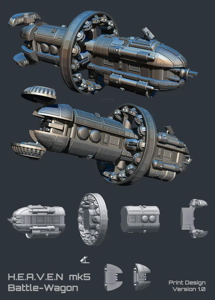 Bobiverse - HEAVEN mk5 (Battle-Wagon) by MWFBaily | Download free STL ...