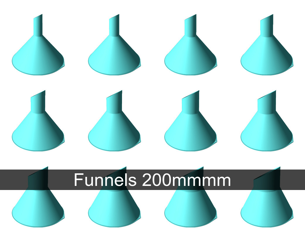 Funnels. Various sizes 25mm to 200mm by Max | Download free STL model ...