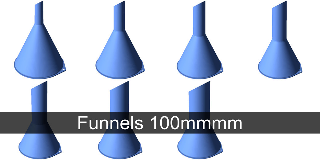 Funnels. Various sizes 25mm to 200mm by Max | Download free STL model ...