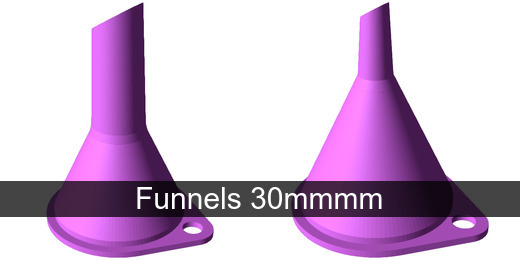 Funnels. Various sizes 25mm to 200mm by Max | Download free STL model ...