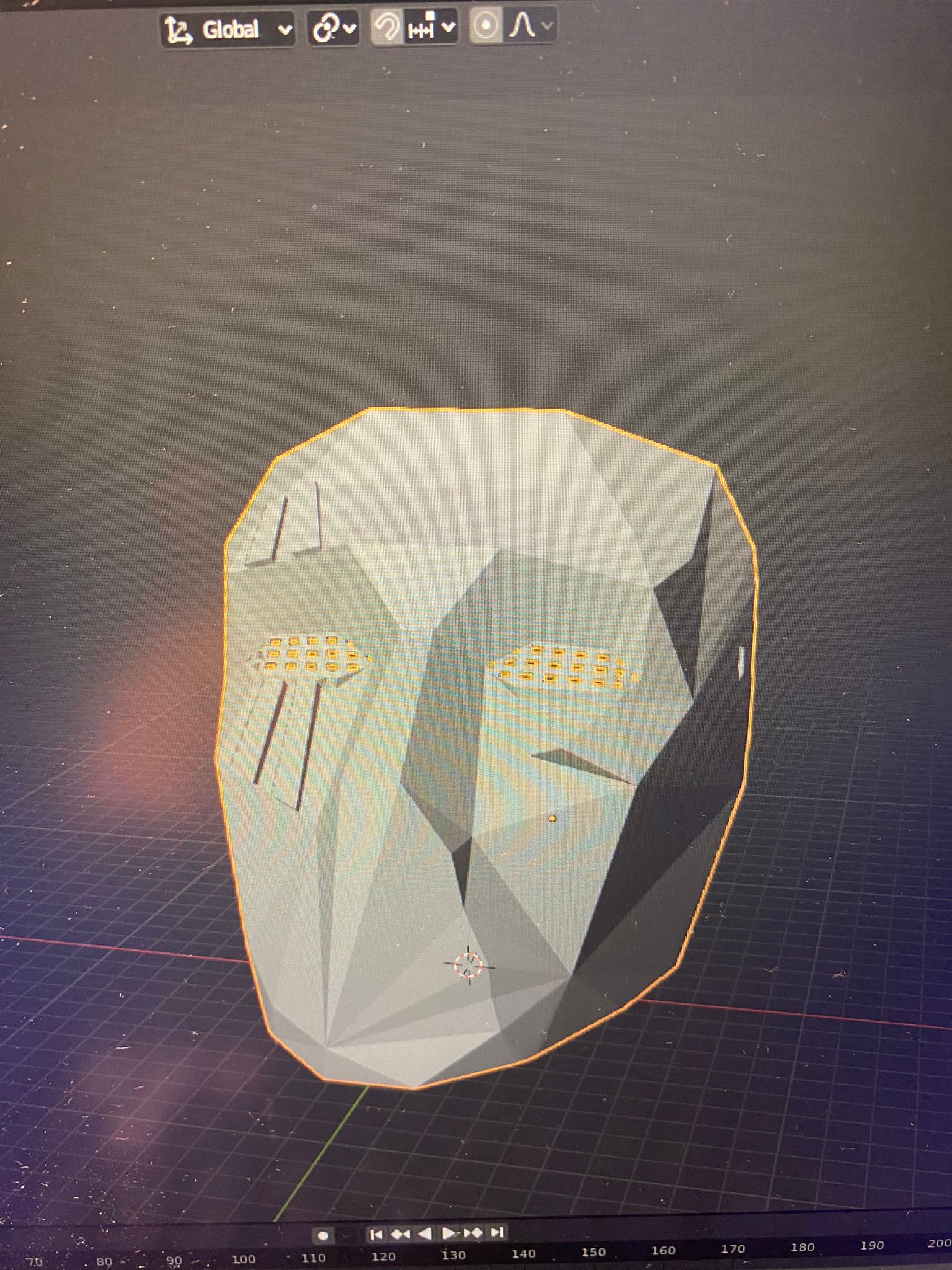 Polygonal-Design Assymetrical Mask by JustDangel | Download free STL ...