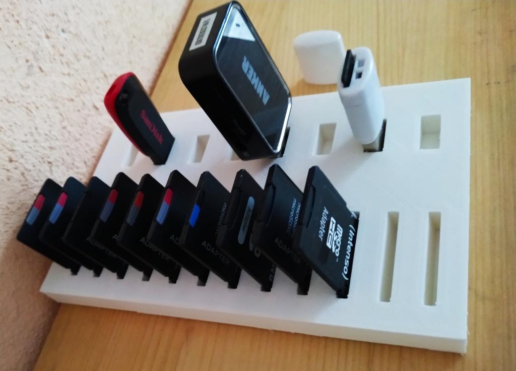 SD Card & USB Stick Organizer by HolgiB | Download free STL model ...