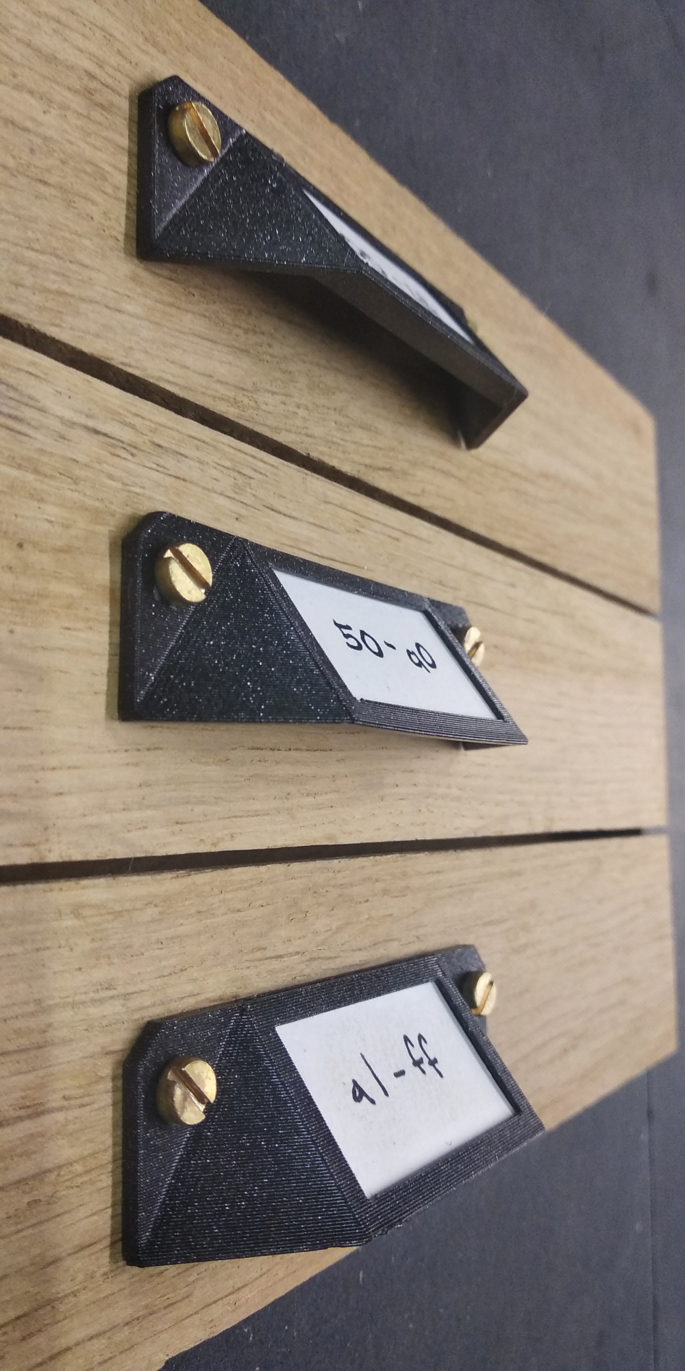 Drawer handle with label slot - different sizes by ateldsign | Download ...
