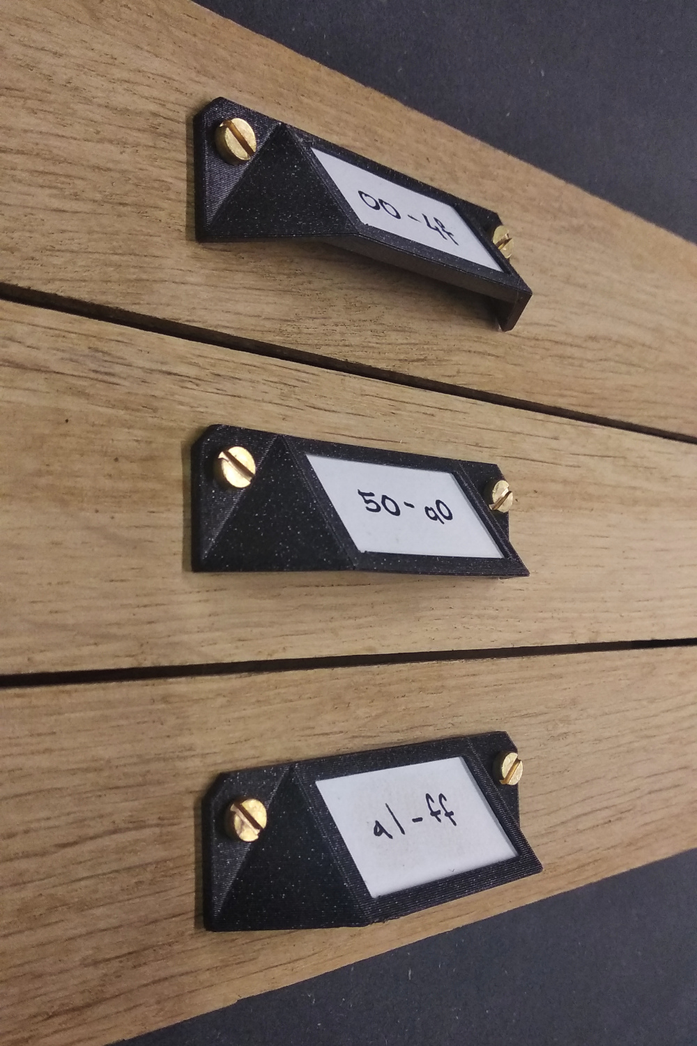 Drawer handle with label slot - different sizes by ateldsign | Download ...