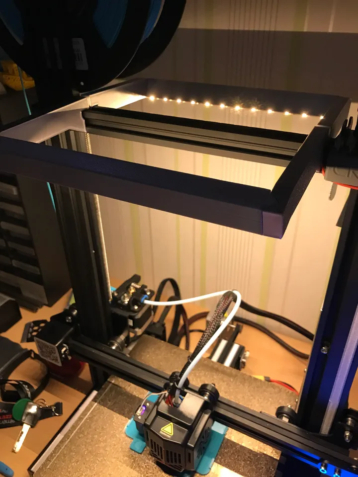 Ender 3 - Straight light bar by ProMate04 | Download free STL model ...