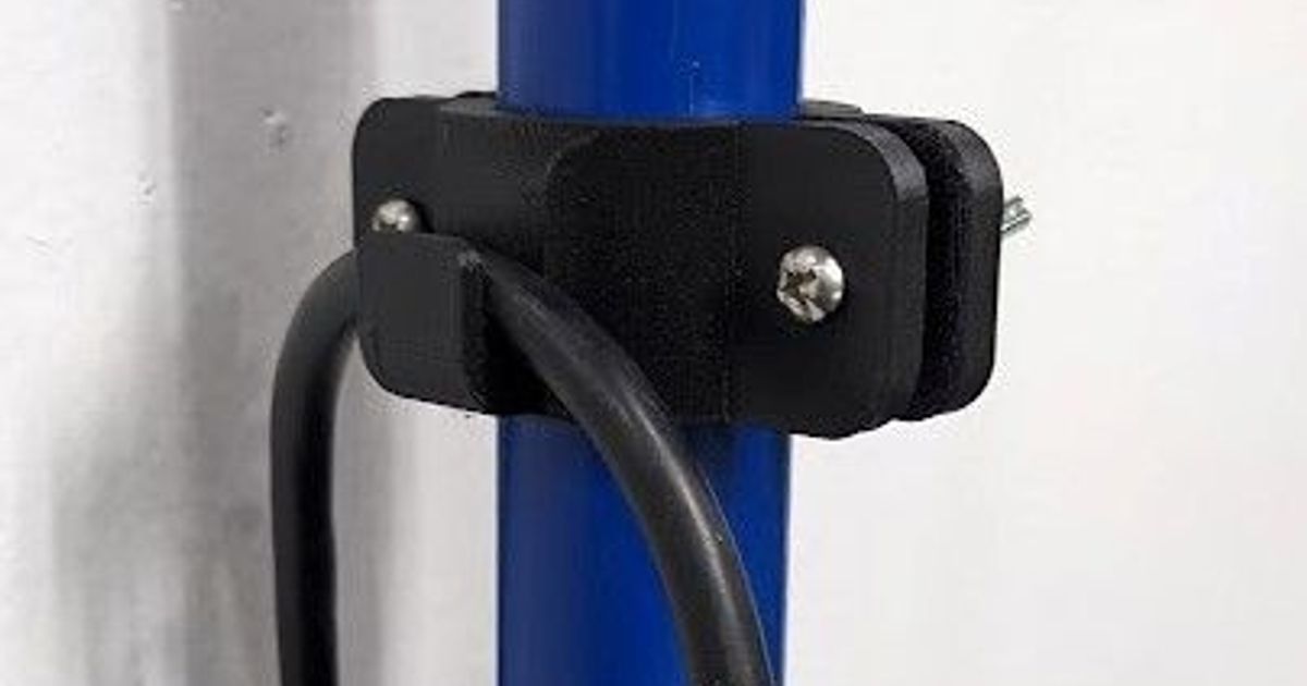 Pipe Clamp with Hook (fully customizable) by David | Download free STL ...