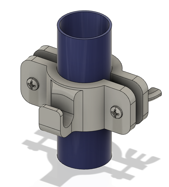 Pipe Clamp with Hook (fully customizable) by David | Download free STL ...