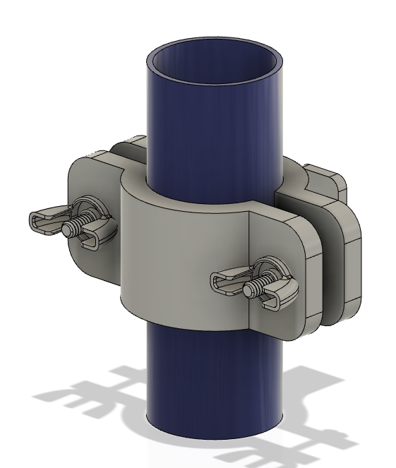 Pipe Clamp with Hook (fully customizable) by David | Download free STL ...