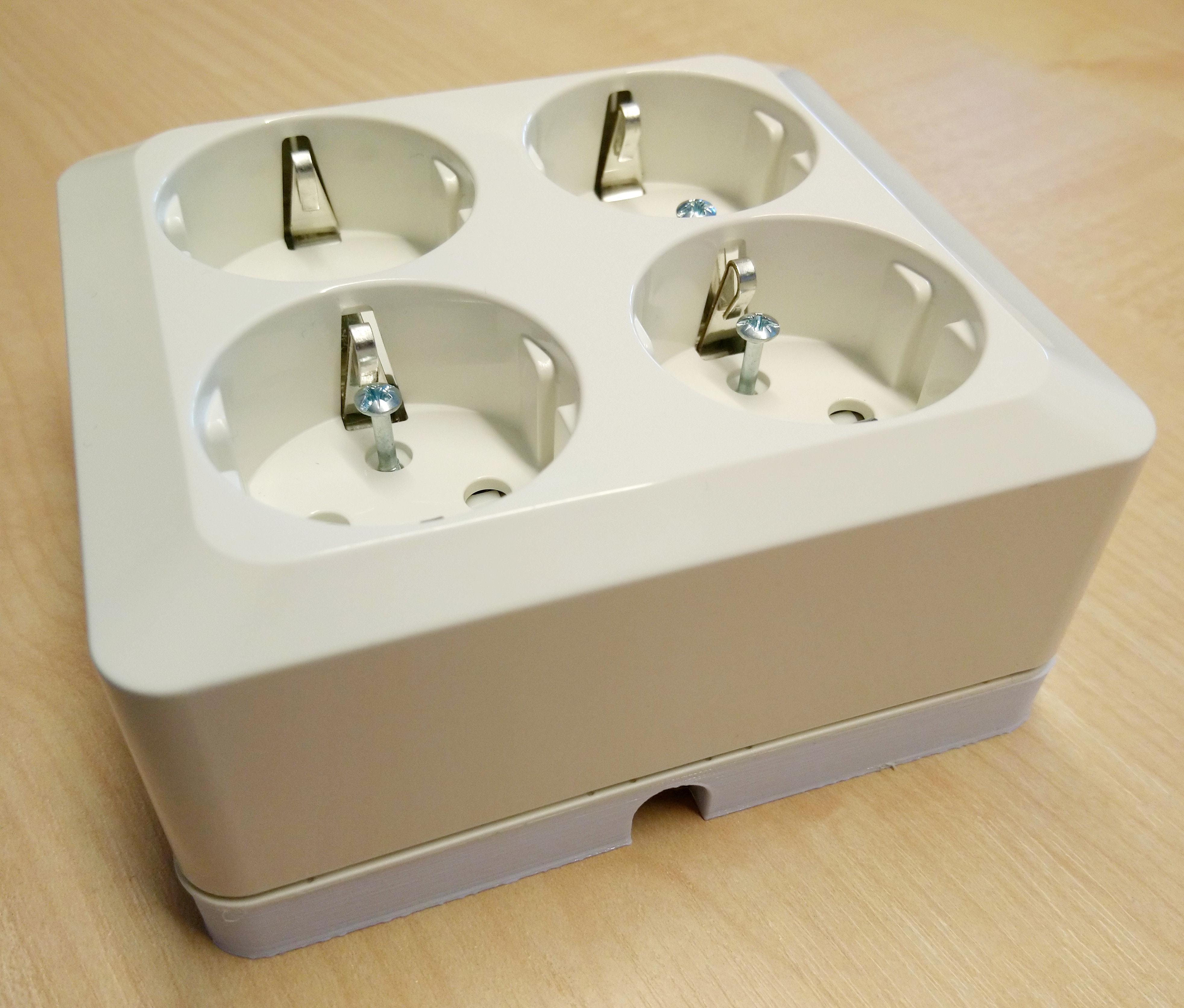 Schneider Electric Exxact 4-way socket-outlet riser-frame by Cwesystems ...