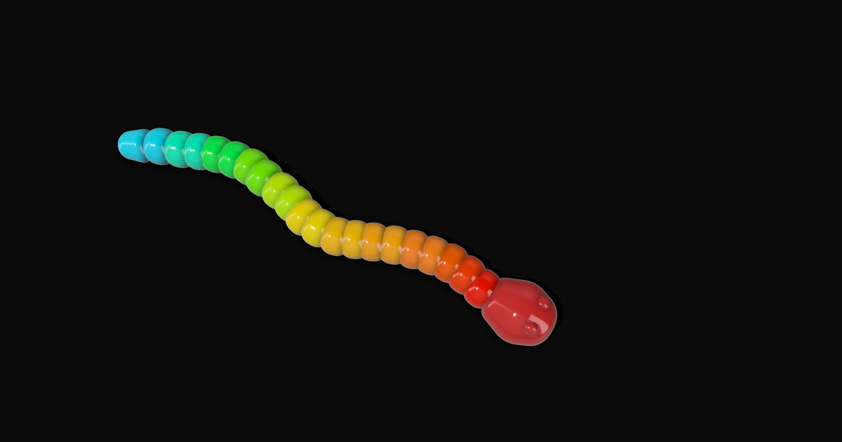 Simple Gummy Worm by Maker's Ark | Download free STL model | Printables.com
