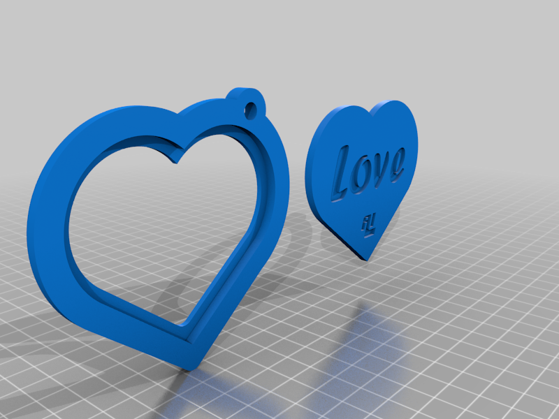 Heart shape photo holder Key chain by Aakaar Lab | Download free STL ...