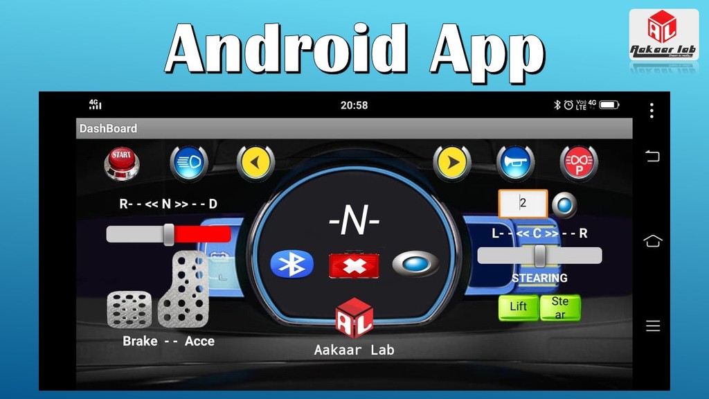 Android App Based Bluetooth Controlled Rc Tractor Arduino Nano By Aakaar Lab Download Free 