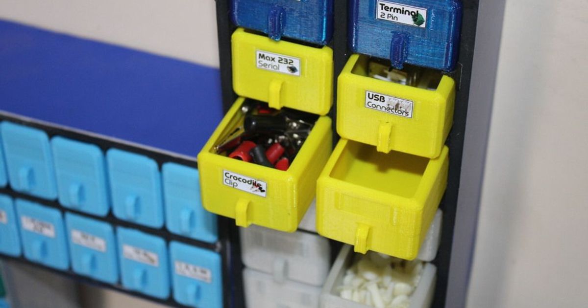 3D printed DIY Component Organizers by Aakaar Lab | Download free STL ...