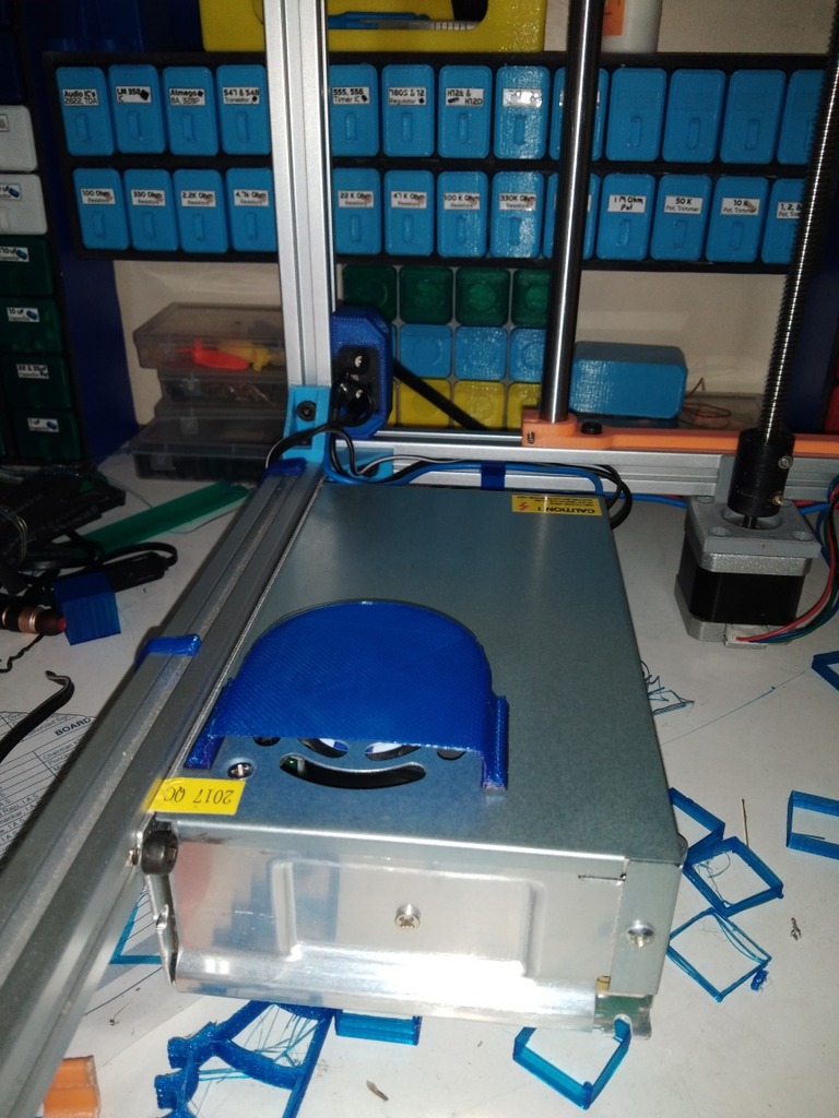 Power Supply Fan cover for 3D printers (If PSU mount horizontal) by ...