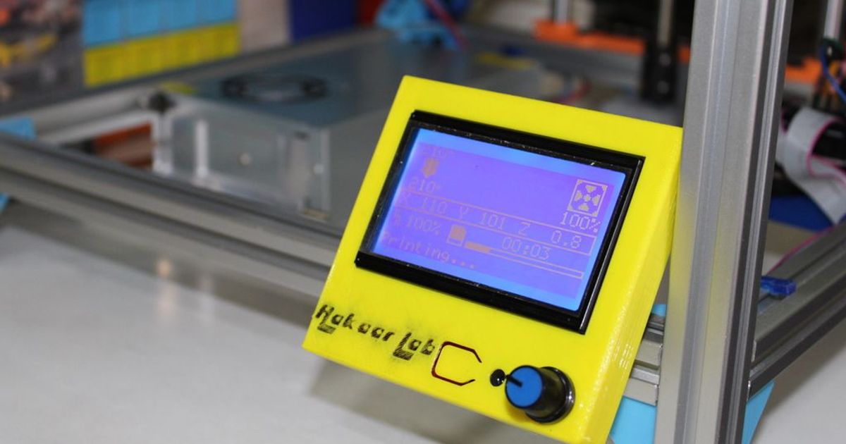 Graphic lcd 128x64 rep_rap_discount display holder by Aakaar Lab ...