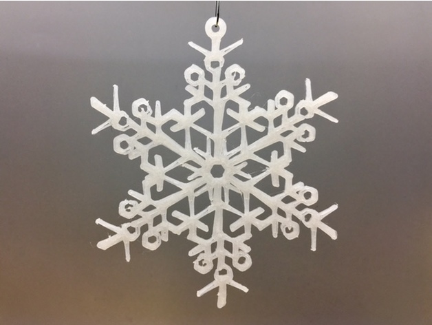 Organic Snowflake Ornaments by alex_3dprint | Download free STL model ...