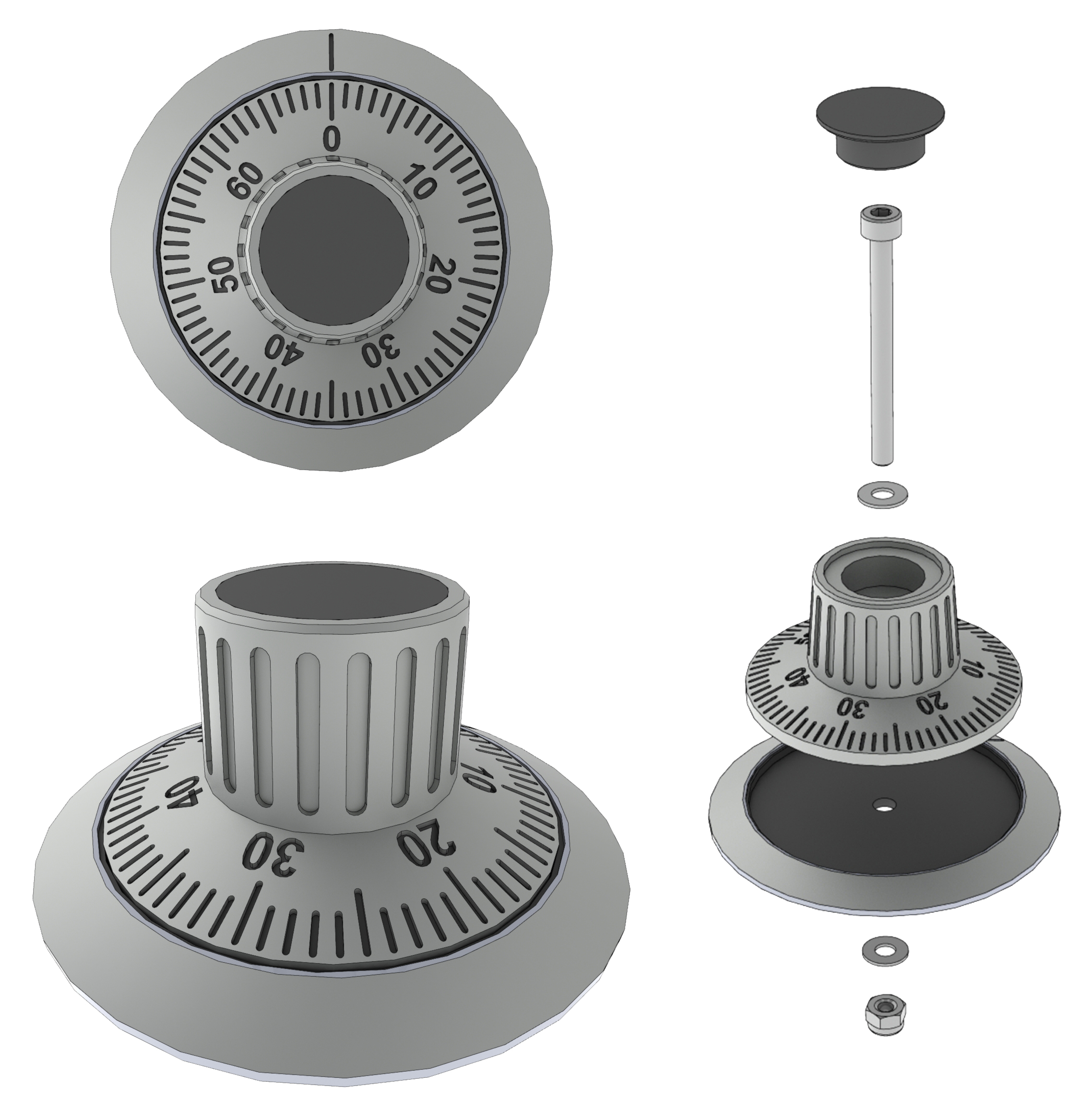 Safe Lock Knob - v2 by Regis | Download free STL model | Printables.com