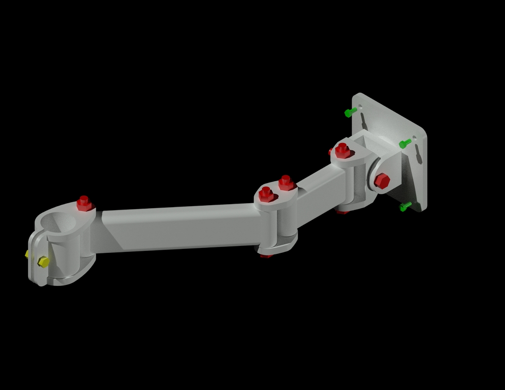 Modular 75mm VESA monitor arm by SenjiEQ | Download free STL model ...