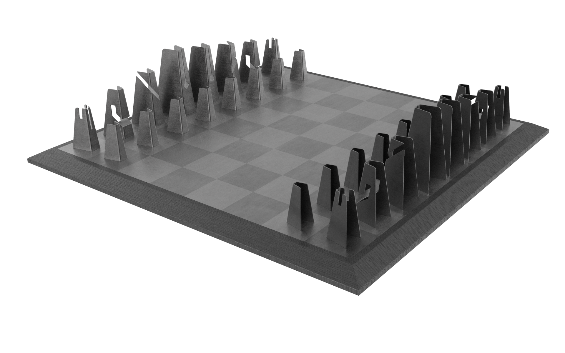 Modern Chess Set by orhununal | Download free STL model | Printables.com