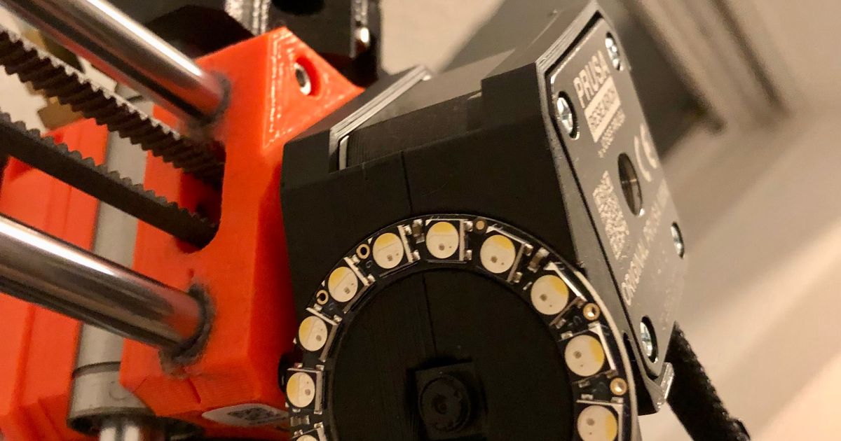 Prusa MINI+ Raspberry Pi Camera V1.3 square + NeoPixel 44.5 mm 16 LED ...