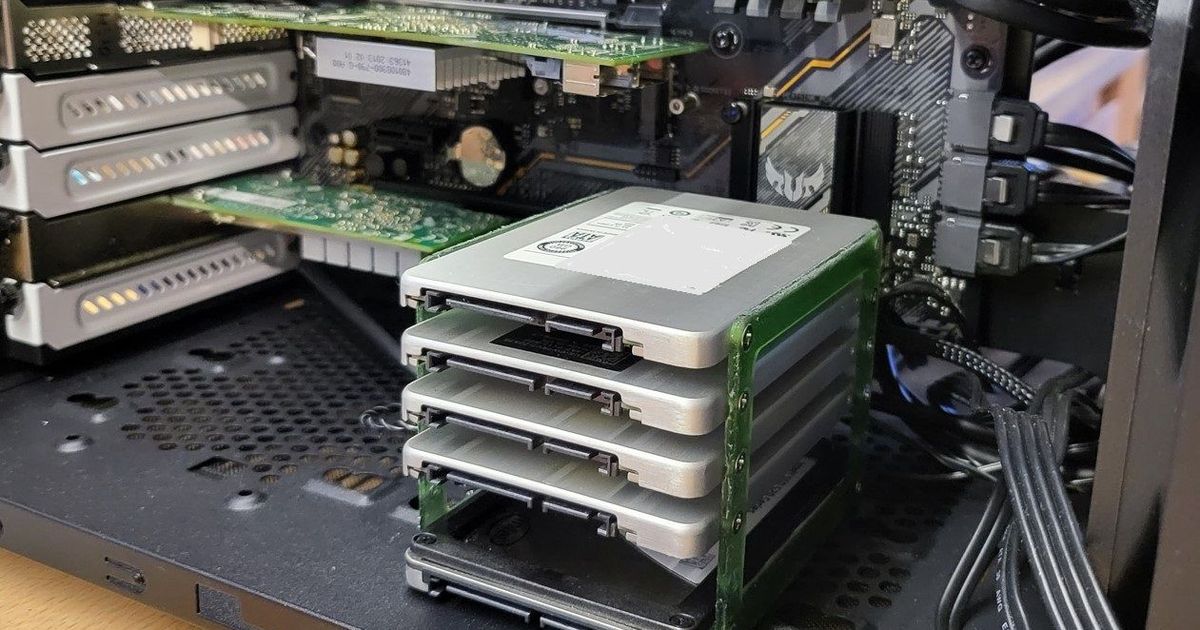 1xSSD to 6xSSD bracket (for Node 804 and other PC cases) by Citruspers ...