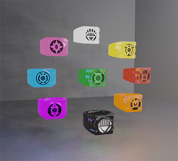 Lantern Power Ring Set (full) by Kyle Wheelock | Download free STL ...