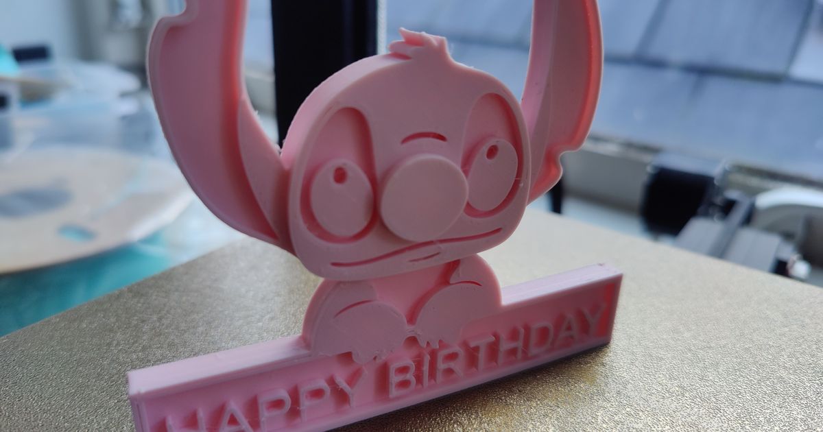 Stitch HAPPY BIRTHDAY by WolfyMode | Download free STL model ...