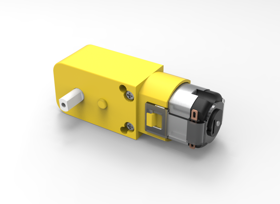 DC motor with 1:48 gear 3-6V with double sided shaft 200RPM by EA3D ...