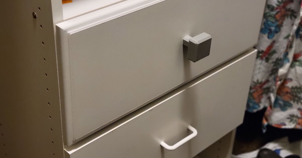 The big square drawer knob by Cognaiscance | Download free STL model ...